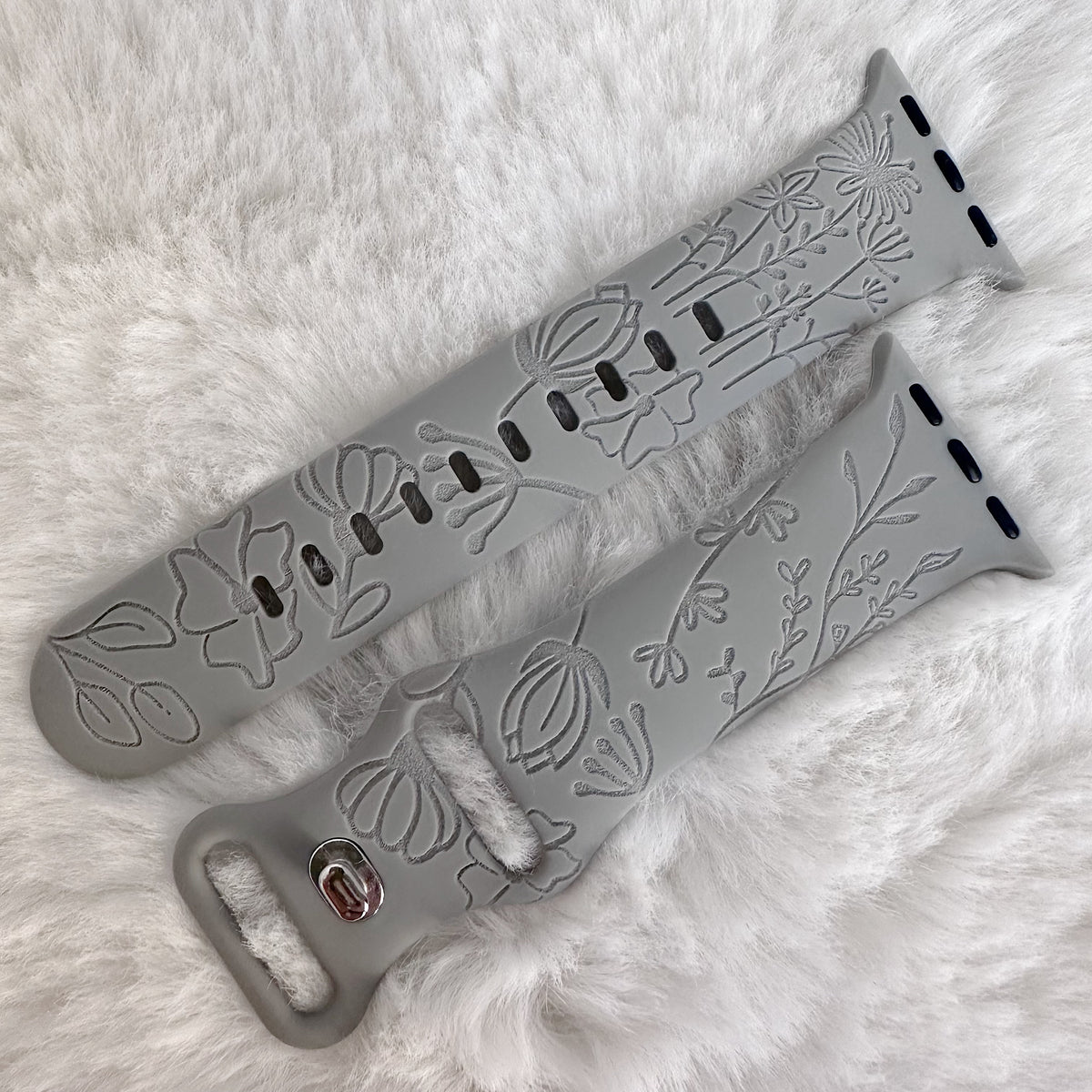 Wildflower watch Band engraved watch Band Personalized Wildflower Watc ...